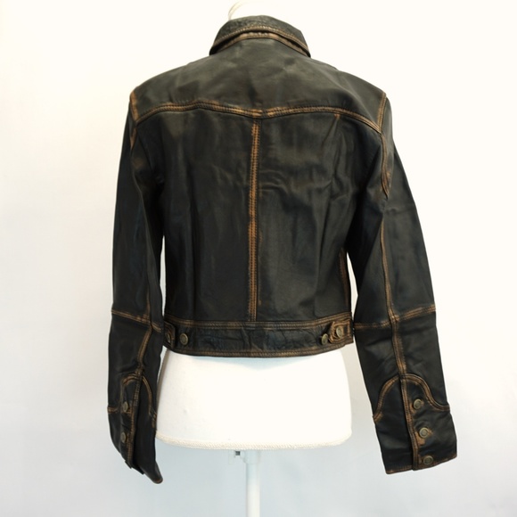 Max Studio | Jackets & Coats | Max Studio London Cropped Lamb Leather ...